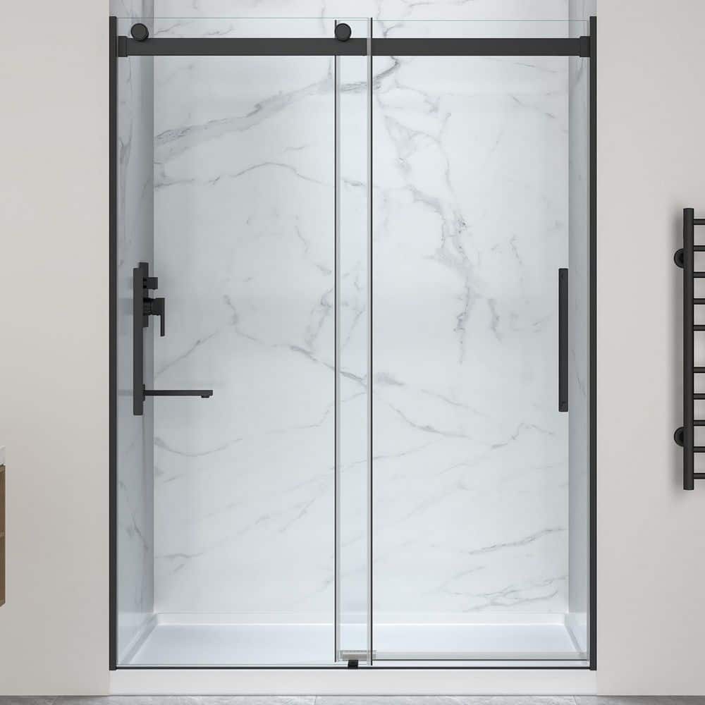 ANZZI Stellar 48 in. L x 32 in. W x 76 in. H Alcove Shower Kit with ...