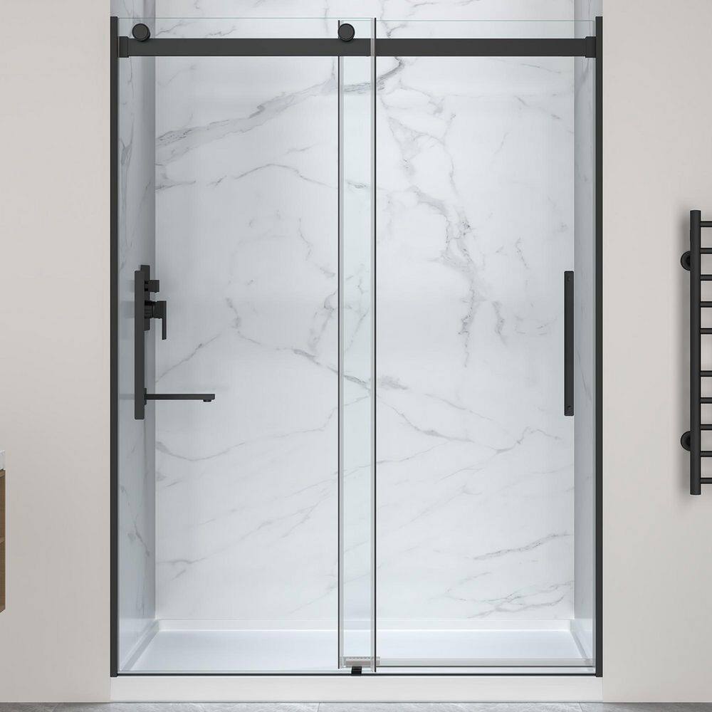ANZZI Stellar 60 in. L x 32 in. W x 76 in. H Alcove Shower Kit with ...