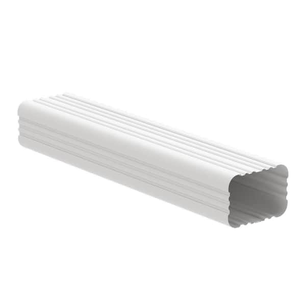 PEAK 15 in. White Aluminum Gutter Downspout Extension 1384 - The Home Depot