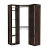 ClosetMaid Style+ Chocolate Hanging Wood Closet Corner System with (2 ...