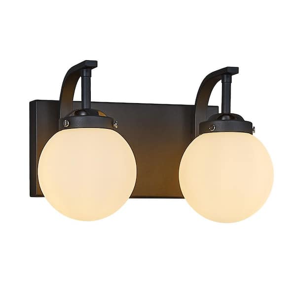 Reviews for ZHLWIN Home Lighting 11.81 in. 2-Light SandBlack Modern ...