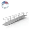 EZ-ACCESS PATHWAY 20 ft. Straight Aluminum Wheelchair Ramp Kit with ...
