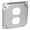 Southwire 4 in. Steel Metallic Square Box Cover Duplex (1-Pack) G1938 ...