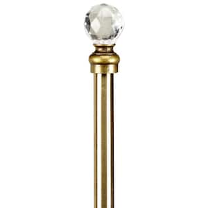 Home Details Crystal Ball 24 to 48 in. Single Curtain Rod in Antique ...