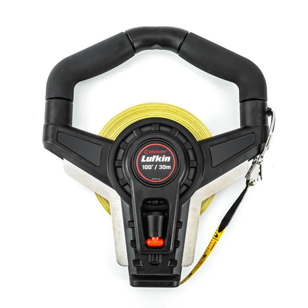 Crescent 1/2 in. x 100 ft. Fiberglass Construction Long Tape Measure ...