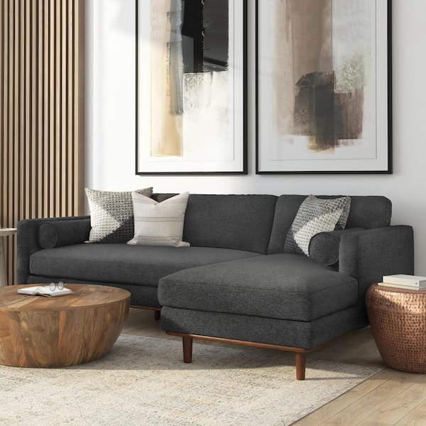Mid century modern gray sofa store