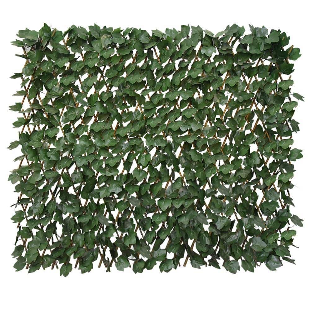 1 in Green Artificial Expandable Faux Ivy Hedge Panel Privacy Screen ...