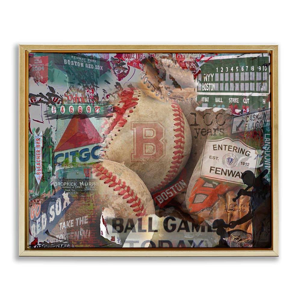 Stupell Industries Entering Fenway Baseball Collage by Graffi tee ...