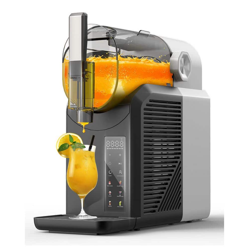 GREENEVER 68 oz. Black Slushy Machine, Self-cleaning Snow Cone Machine ...