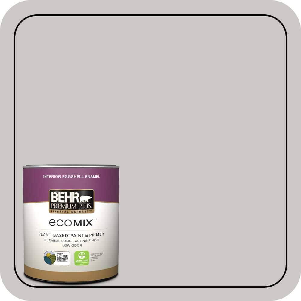 BEHR PREMIUM PLUS 1 qt. #790E-2 Gentle Rain Eggshell Enamel EcoMix ...