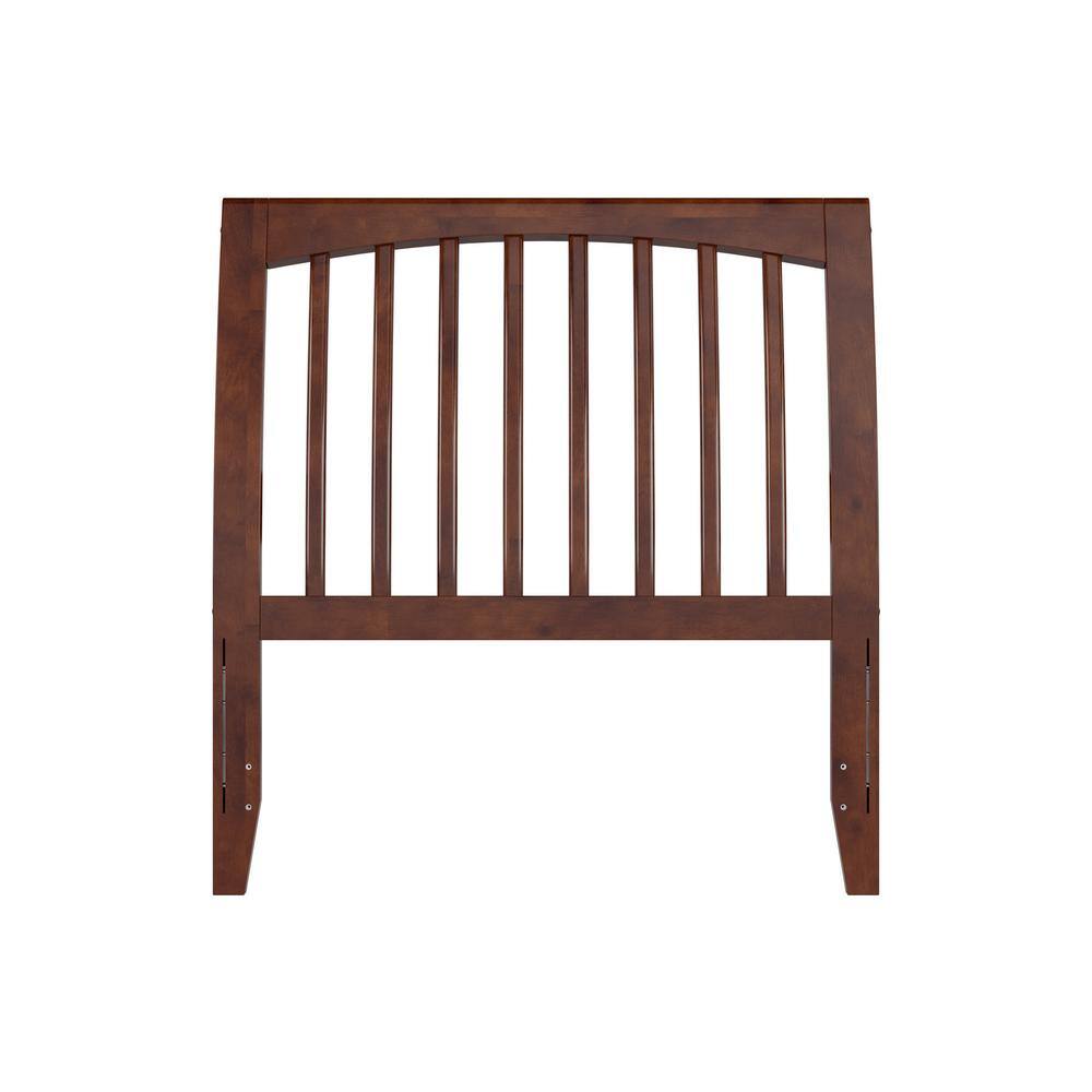 AFI Orleans Walnut Brown Twin Sleigh Solid Wood Slat Headboard AR278824 ...