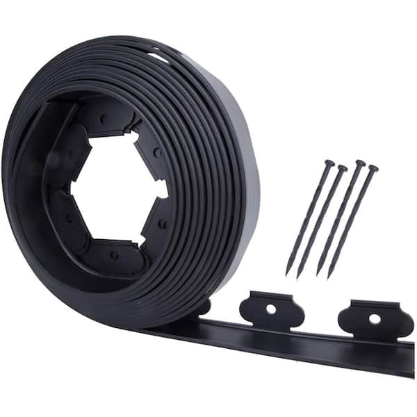 Mr.Garden 40 ft. x 2 in. Black Le Landscape Garden PE Plastic Edging ...