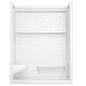 Delta Classic 500 Tile Curve Left Seat 32 in. L x 60 in. W x 75.76 in ...