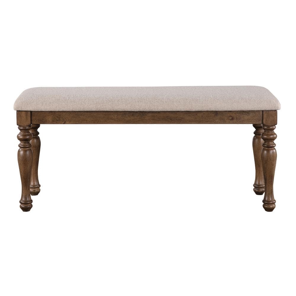 Steve Silver Joanna Caramel Upholstered Brown Bench 44 in. JA600NBN ...
