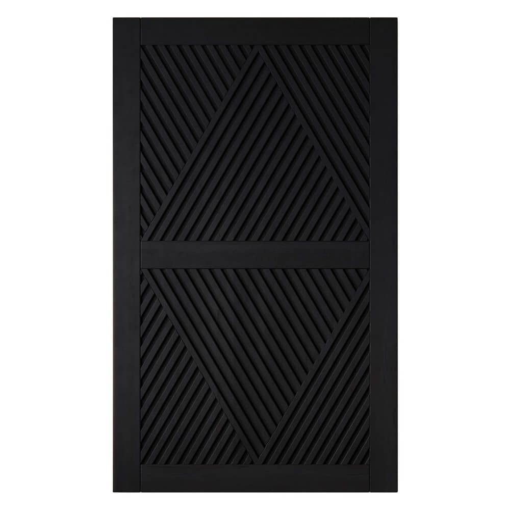 HOMACER LT 48 in. x 80 in. C-Panel Solid Core Black Diamond Design Pine ...