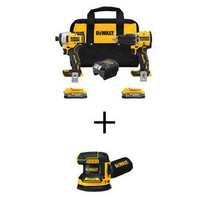 DEWALT 20V MAX XR Hammer Drill and ATOMIC Impact Driver Cordless Combo ...