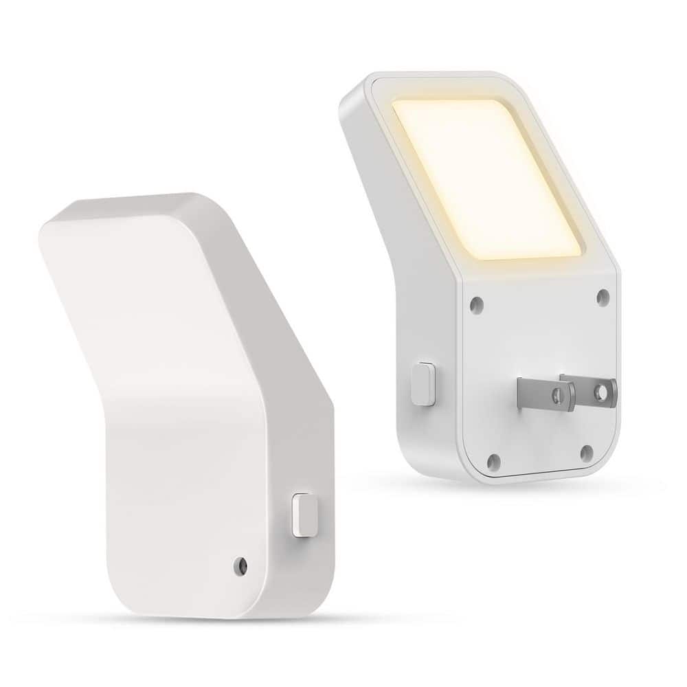 YANSUN 1-Light Plug-In Night Lights - 3-Level Brightness, Dusk to Dawn ...