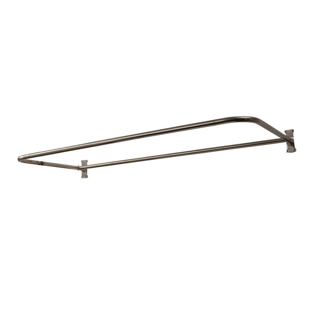 Barclay Products 54 in. x 26 in. D Shower Rod in Polished Nickel 4145 ...
