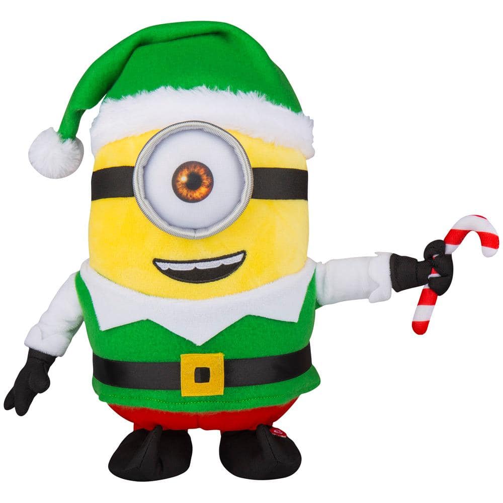 Despicable Me 12.21 in. Christmas Aniamted Plush Happy Suffle Stuart in ...