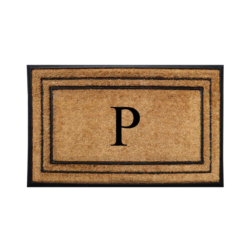 A1 Home Collections LLC A1HC Natural Coir Rubber Doormat, 25 in x 57 in ...