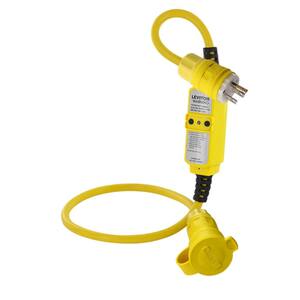 Leviton 15 Amp Portable GFCI with 3 ft. Cord Set Black and White NEMA ...