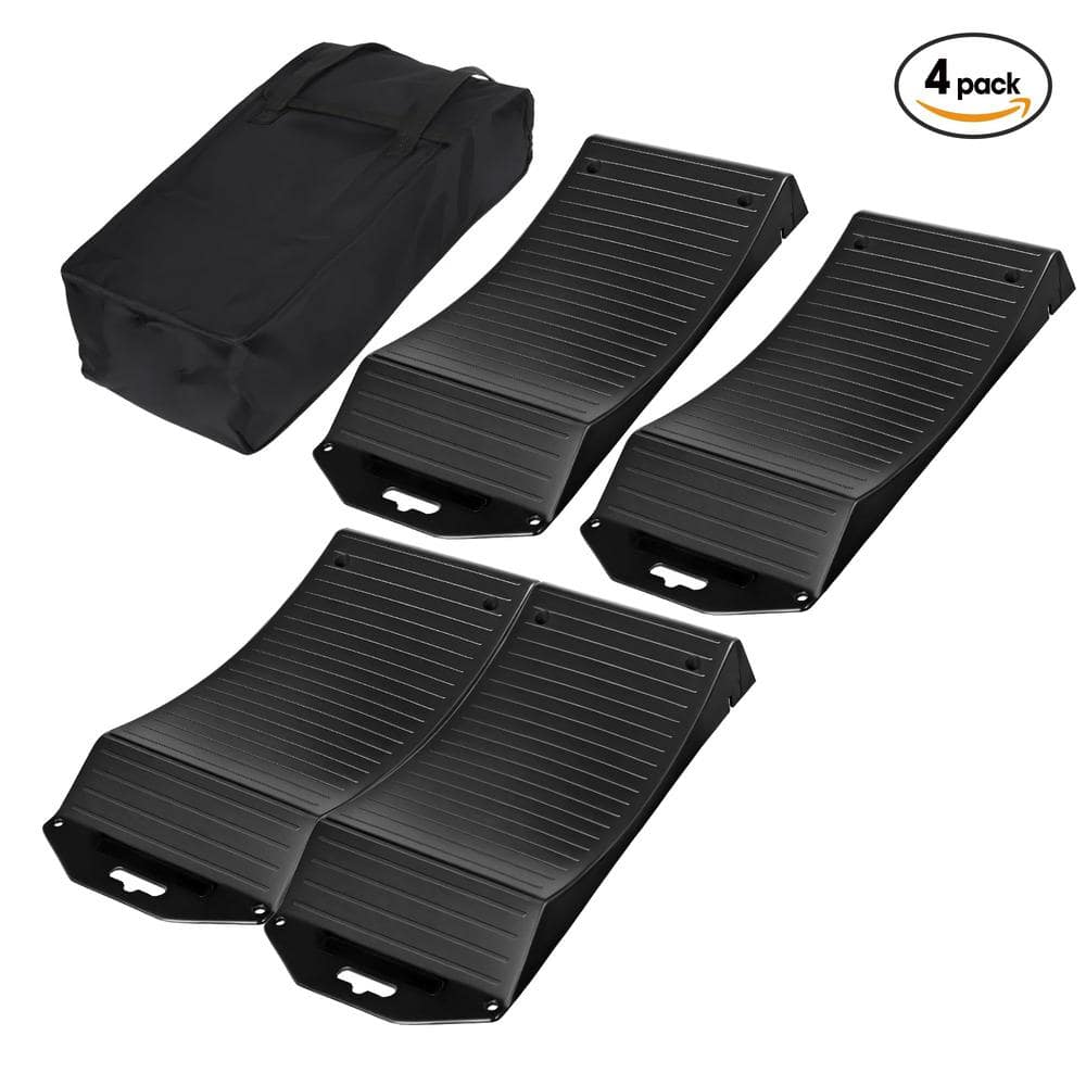 Big Red 4-Piece Car Lift Ramps with Anti Mat Design, Black AGT18PLR ...