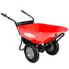Merax 4 cu. ft. Powered Steel Bucket Wheelbarrow with 24-Volt DC 180 ...