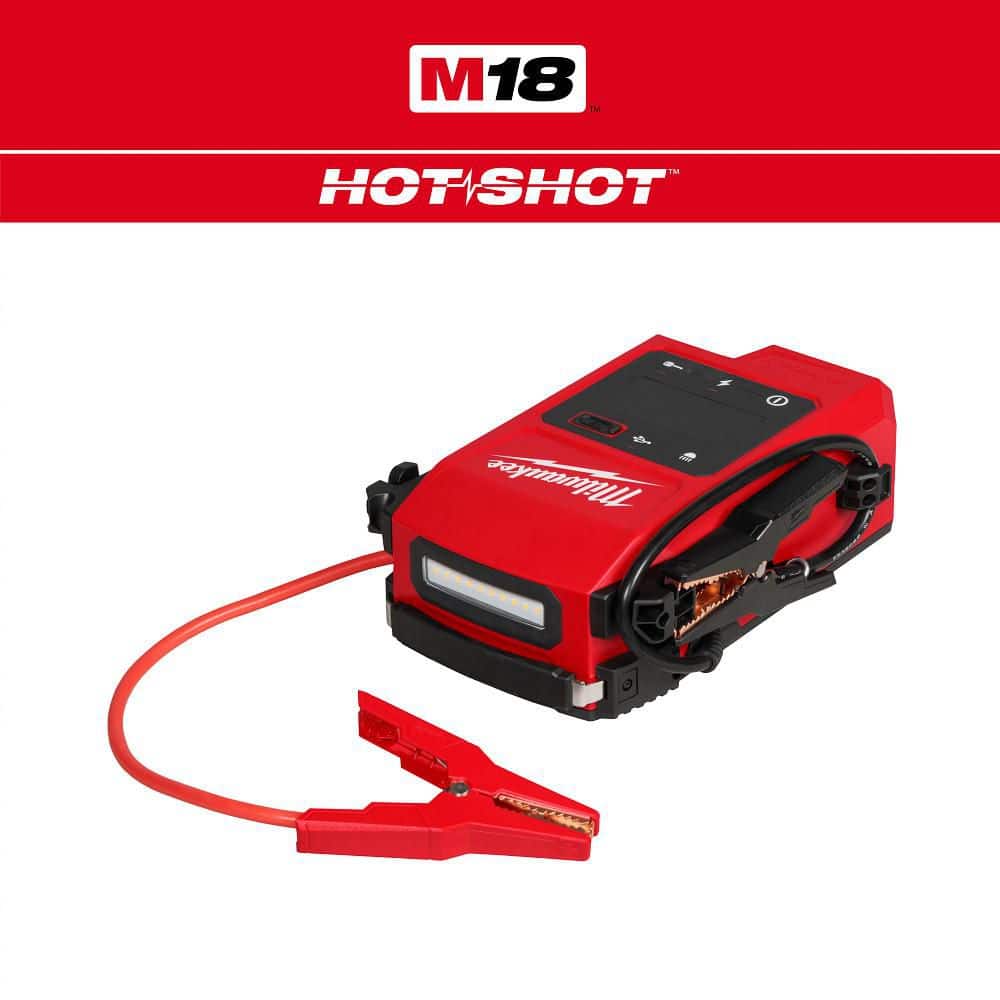 Milwaukee M18 18V Lithium-Ion Cordless 2000 Peak Amp HOTSHOT Jump ...