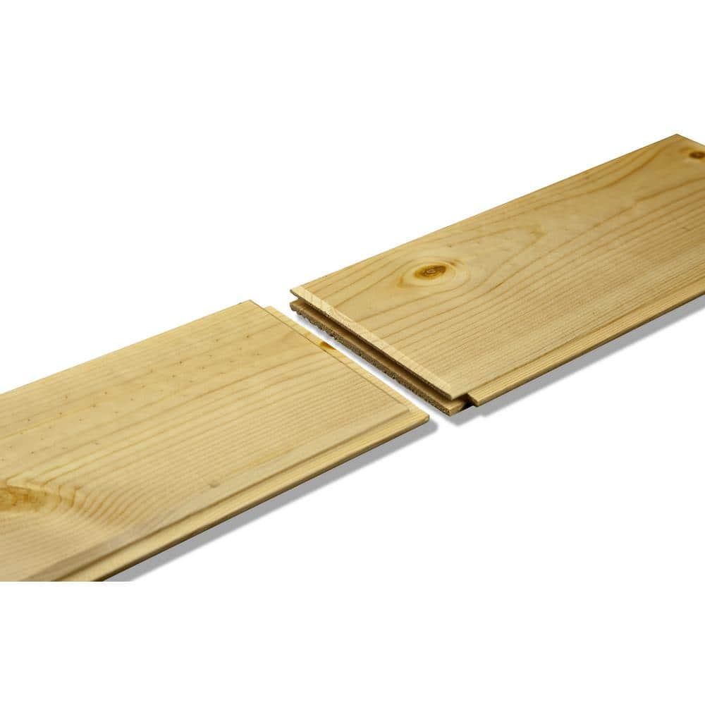 1 in T x 6 in W x 8 ft L Prefinished T&G End Matched Pine in Seagull ...