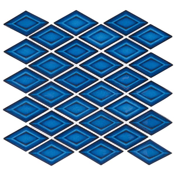 ANDOVA Venecia Piazza Blue 1 in. x 3 in. 3D Framed Diamond Glossy ...