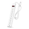 GRIP TIGHT TOOLS 8-Outlet Power Strip with 2.5 ft. Power Cord, White ...