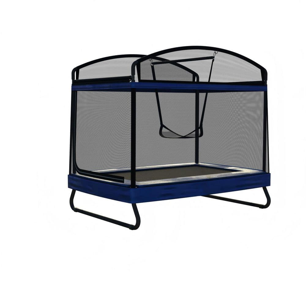 Clihome 4 x 6 ft. Rectangular Trampoline with Safety Net Swing and ...