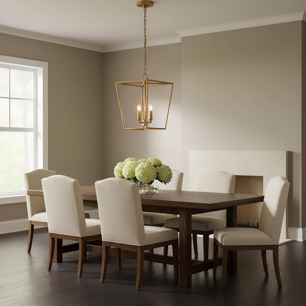 Generation Lighting Viota Small 3-Light Casted Gild Finish Dining Room ...