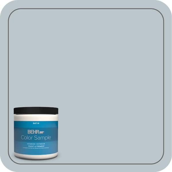 BEHR PREMIUM PLUS 8 oz. #PPH-42 Nautical Gray Satin Enamel Interior ...