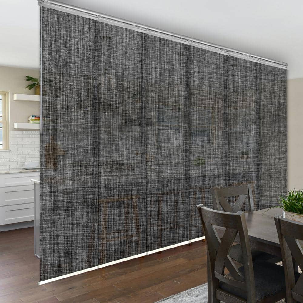 EMOH Chevelle 70 in.- 130 in. W x 116 in. L Adjustable 6-Panel Satin ...