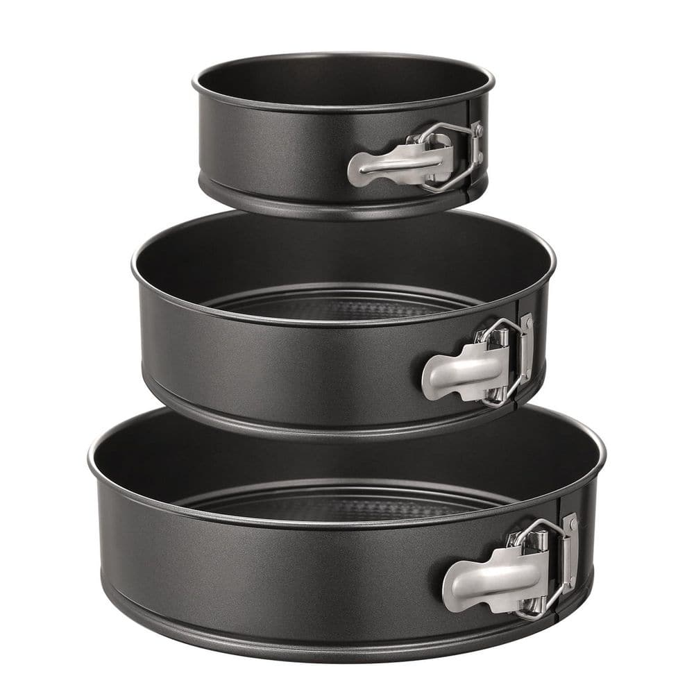 Wudkey 6 in. 8 in. 10 in. Round Stainless Steel Springform Cake Pan Set ...