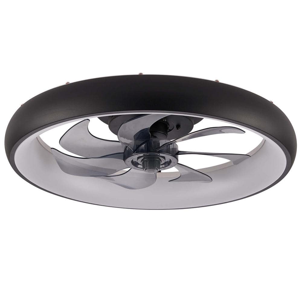 Moxyrano 20 in. LED Indoor Black Ceiling Fan with Light and Remote ONCR ...