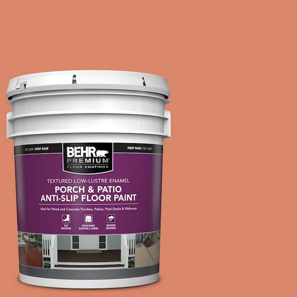 BEHR PREMIUM 5 gal. #M180-5 King Salmon Textured Low-Lustre Enamel ...