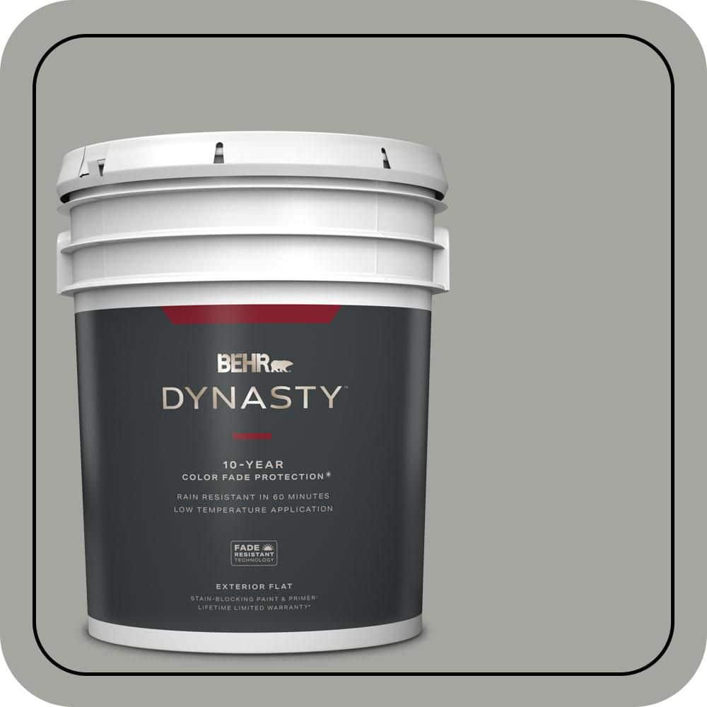 BEHR DYNASTY 5 gal. #PPU24-18 Great Graphite Flat Exterior Stain ...