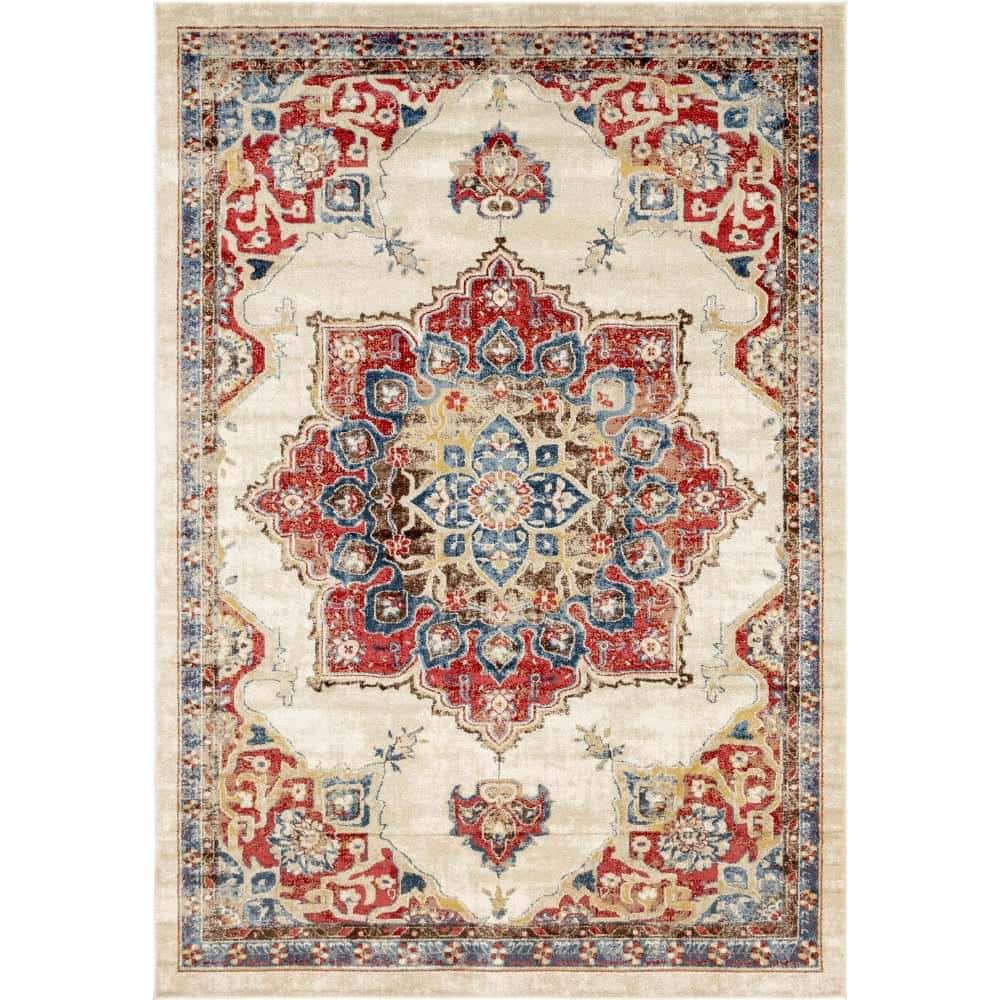 Unique Loom Utopia Helios Cream 7' 1 x 10' 0 Area Rug 3145757 - The ...