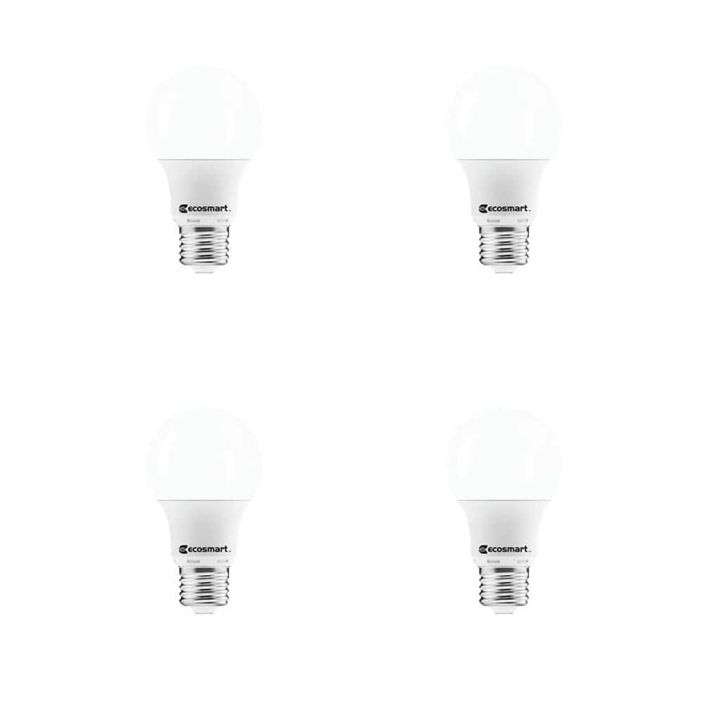 40-Watt Equivalent A19 Non-Dimmable CEC LED Light Bulb Daylight (4-Pack ...