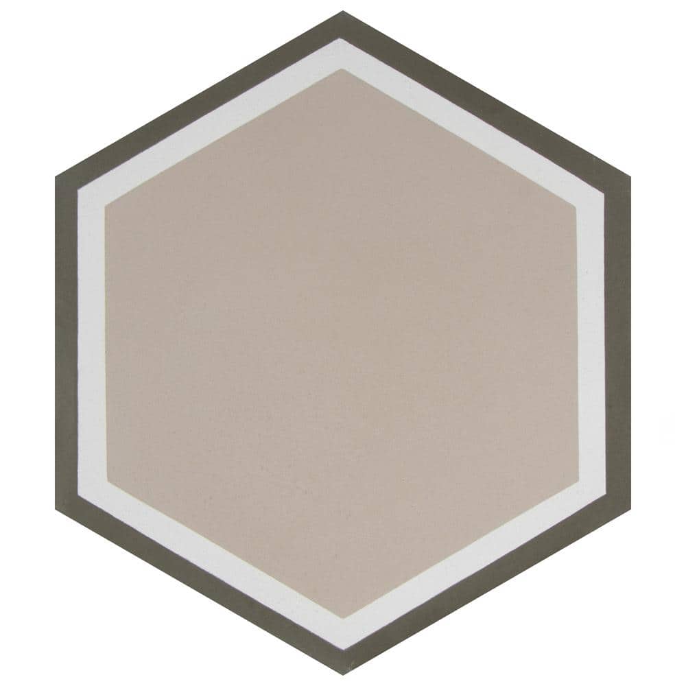 Merola Tile Cemento Hex Holland Channel 4 in. x 4-1/2 in. Cement Floor ...