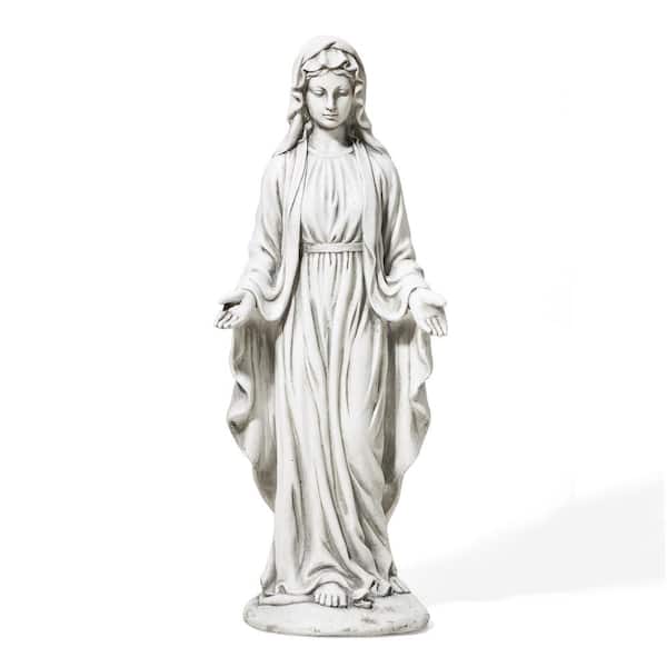 Glitzhome 30 In H Mgo Mary Garden Statue 2025400024 The Home Depot