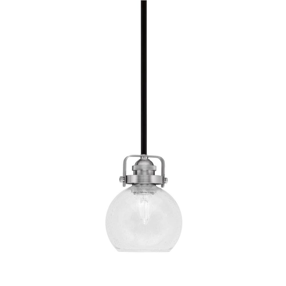 Decatur 60-Watt 1-Light Black and Nickel Light Mini Pendant with 5.75 ...