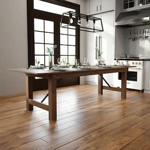 Carnegy Avenue Hercules Rustic Antique Rustic Wood 40 in. Dining Table ...