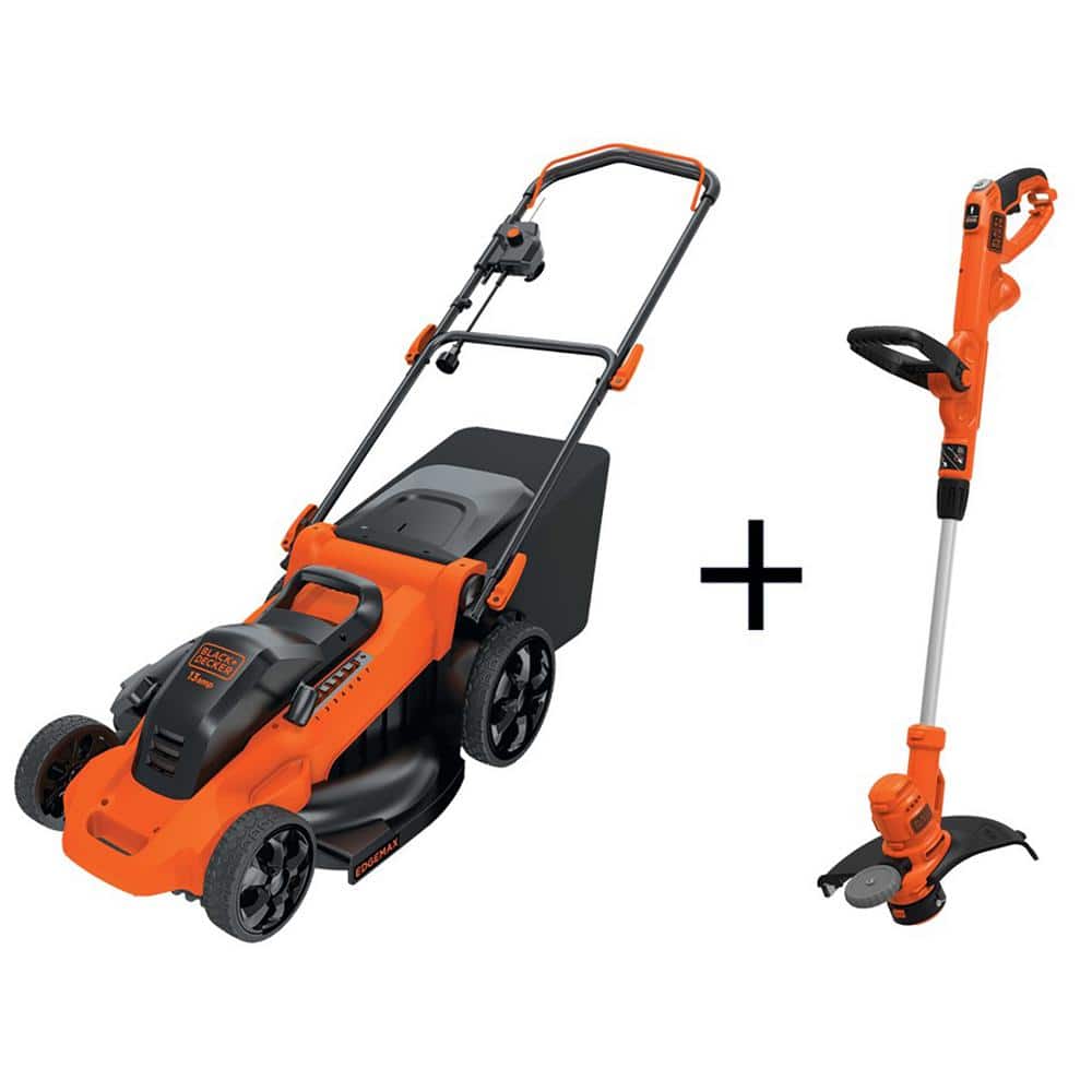 BLACK+DECKER 20 in. 13 AMP Corded Electric Walk Behind Push Lawn Mower ...