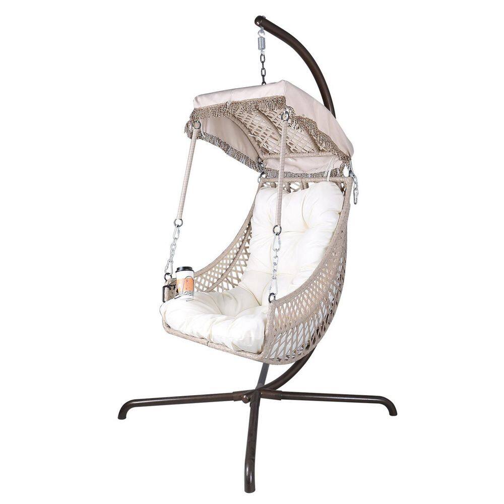 BANSA ROSE 3.2 ft. Swing Hammock Chair with Cloth, Pillow, Cushion and ...
