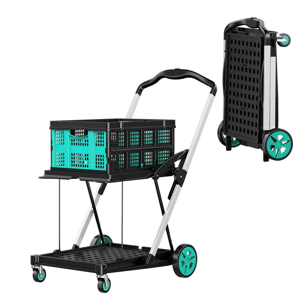 LITEKON Tool cart 29.9 in. 200 lbs Multi Functional Collapsible Carts ...