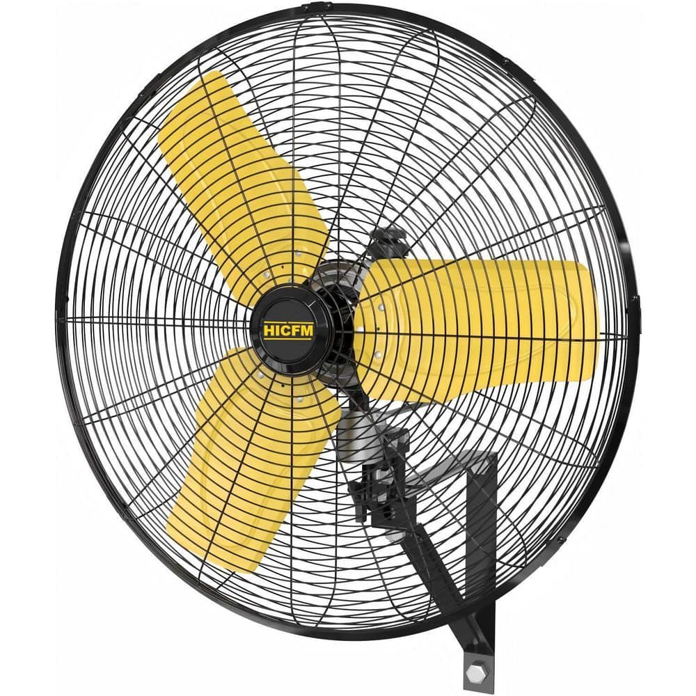 Atemomen 24 in. 3-Speed Oscillating High Velocity Indoor/Outdoor Yellow ...