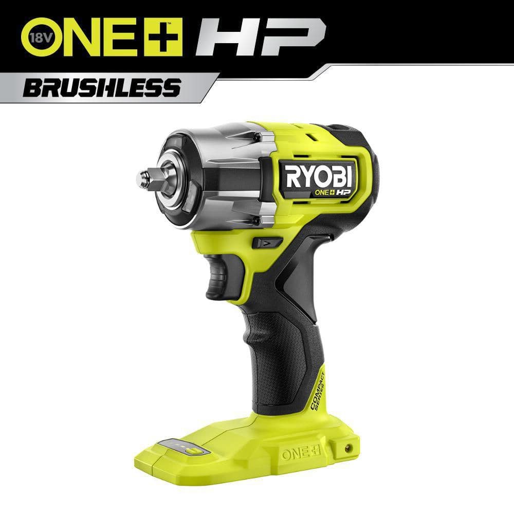 RYOBI ONE+ HP 18V Brushless Cordless Compact 3/8 in. Impact Wrench ...